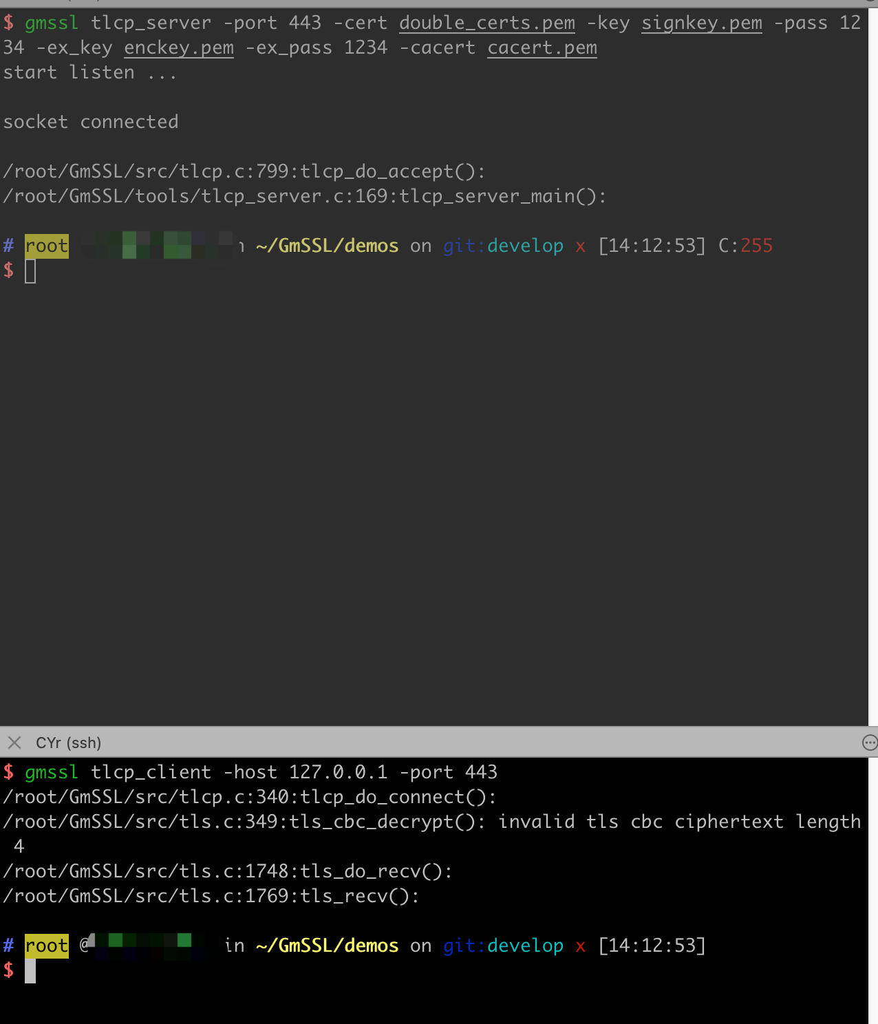 测试tlcpdemp 报错：tls_cbc_decrypt(): invalid tls cbc ciphertext length · Issue #1312 · guanzhi/GmSSL ...