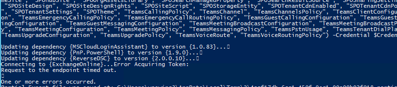 Issue exporting microsoft365dsc configuration via powershell · Issue #1791 · microsoft ...