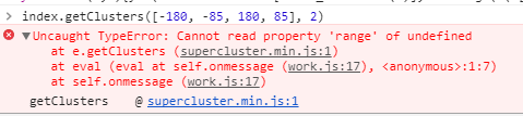 Cannot read property 'range' of undefined · Issue #53 · mapbox/supercluster · GitHub