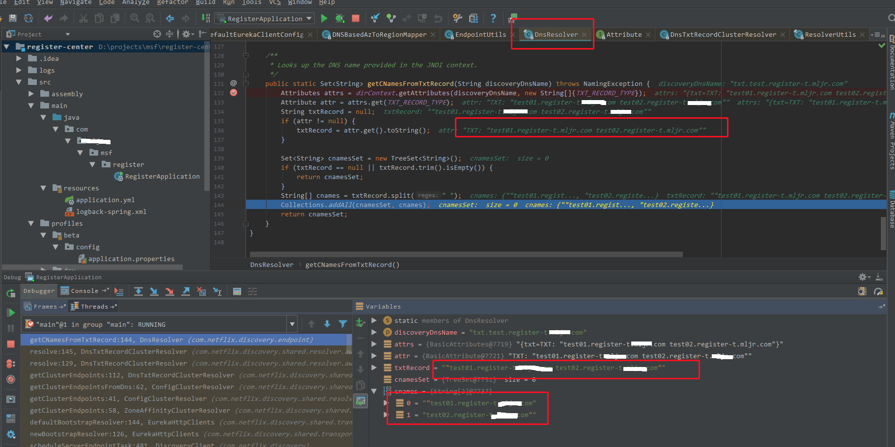 the Domain Name Resolution is wrong, there will be get a extra ...