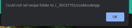 false error warning when setting recipes folder · Issue #542 · nextcloud/cookbook · GitHub