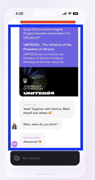 I want to add a Widget to the top of the Flutter chat page. · Issue #472 · flyerhq/flutter_chat ...