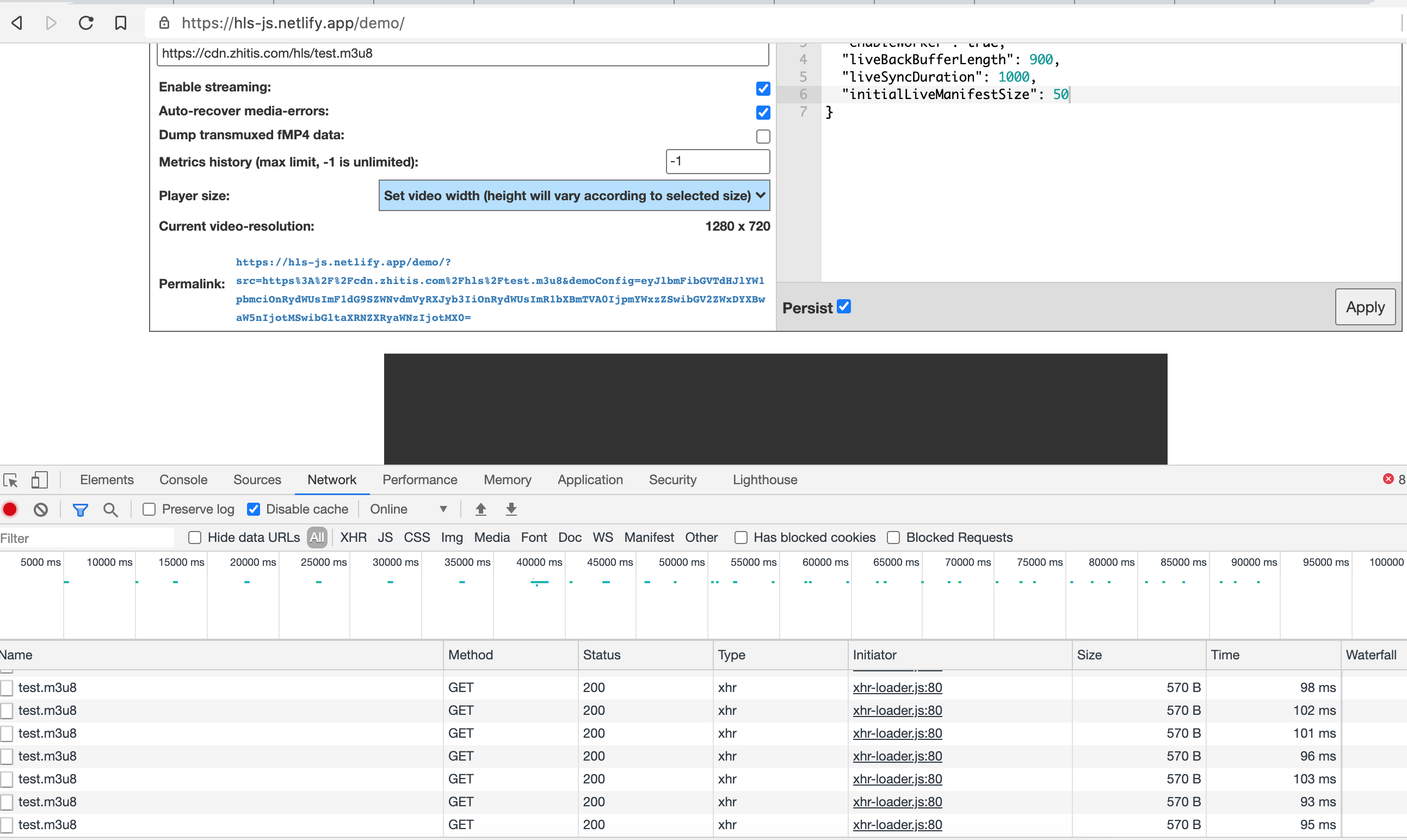 Best settings for smooth video without concerning latency · Issue #3264 · video-dev/hls.js · GitHub