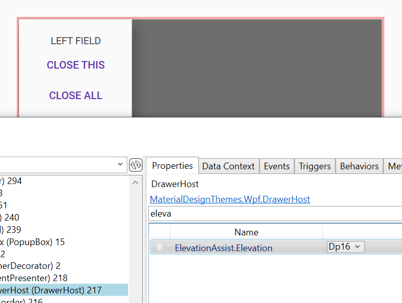 Shadow Depth not applied to DrawerHost in both modes · Issue #2804 · MaterialDesignInXAML ...