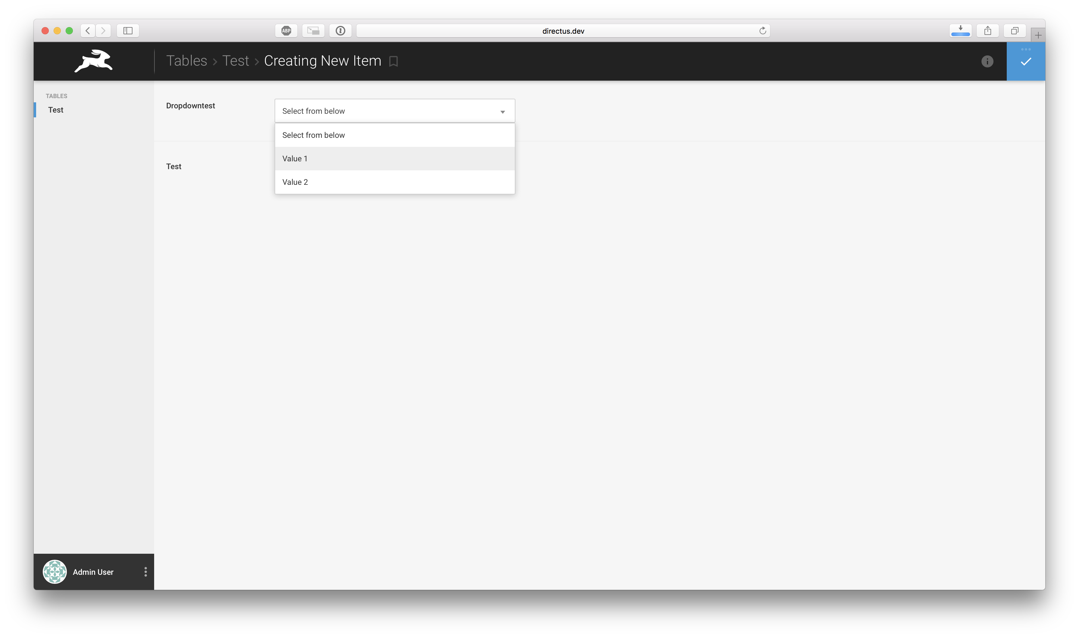 Dropdown Menu Selection Ignored Not Saved · Issue 1780 · Directusdirectus · Github