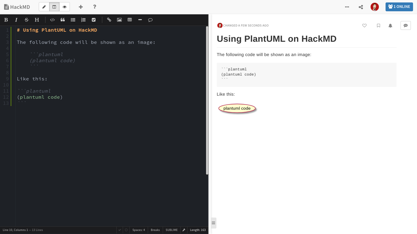 Add support of PlantUML for diagrams · Issue #53 · hackmdio/hackmd-io-issues · GitHub