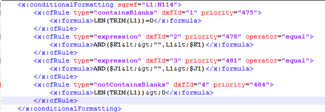 Conditional formatting consolidation break priority ordering · Issue #757 · ClosedXML/ClosedXML ...