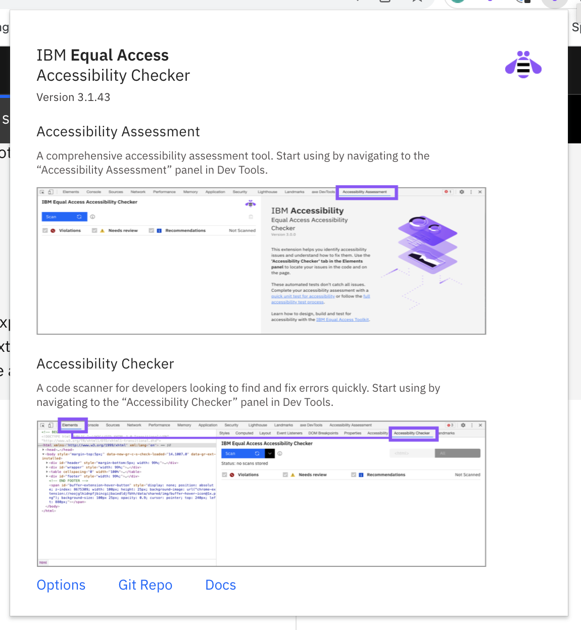 [ext] Update Options Popup Usingac · Issue 1266 · Ibma Equal Access · Github