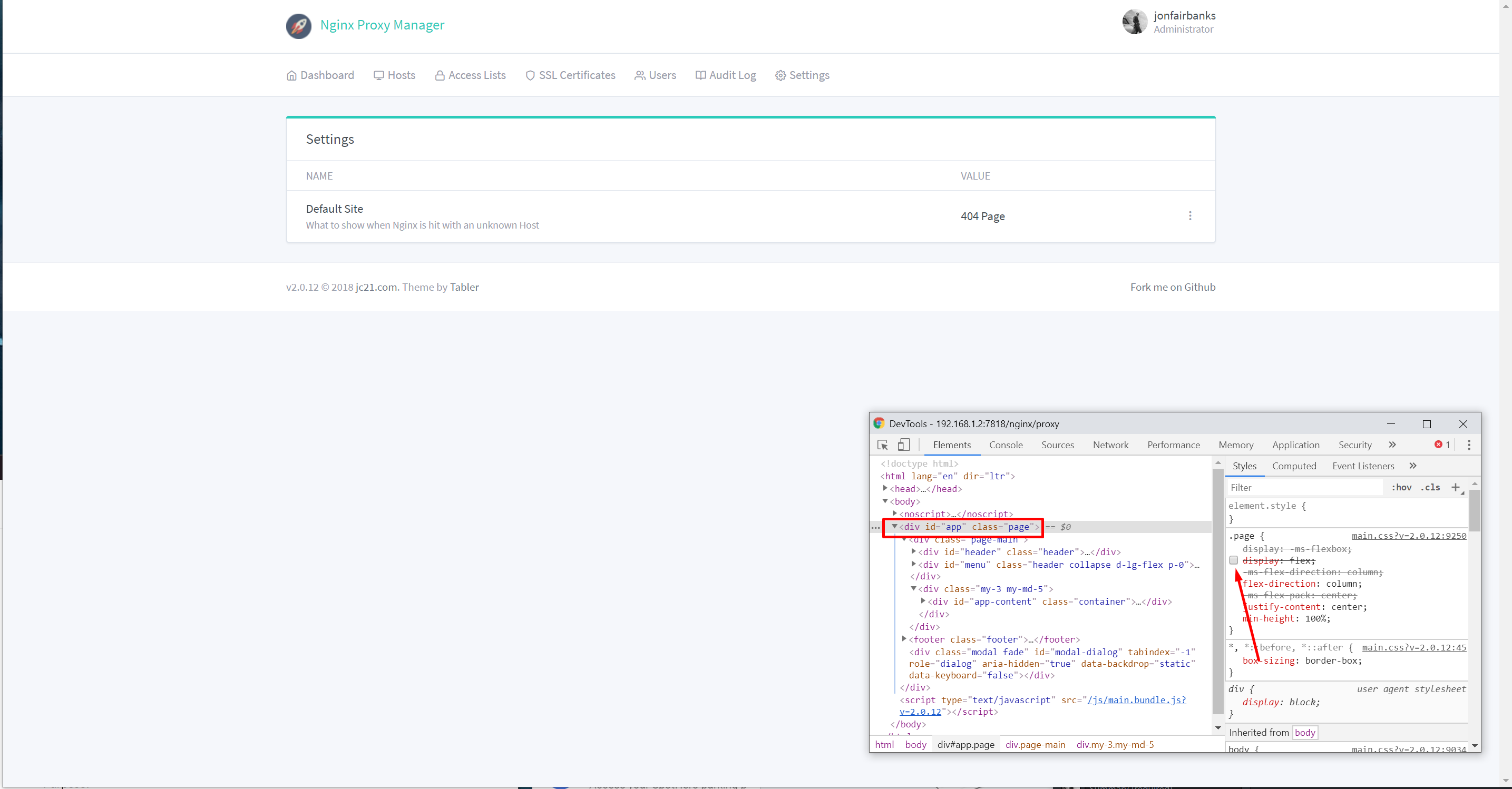 Responsive Design Issueui Layout Issue · Issue 123 · Nginxproxymanagernginx Proxy Manager