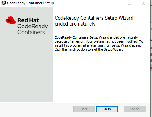 [BUG] msi installer ends prematurely · Issue #2548 · crc-org/crc · GitHub