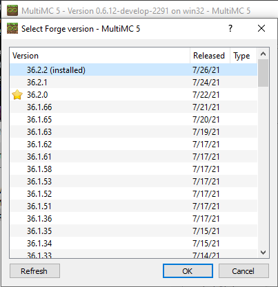 Failure to Launch Forge 36.1.66 or higher · Issue #3953 · MultiMC/Launcher · GitHub