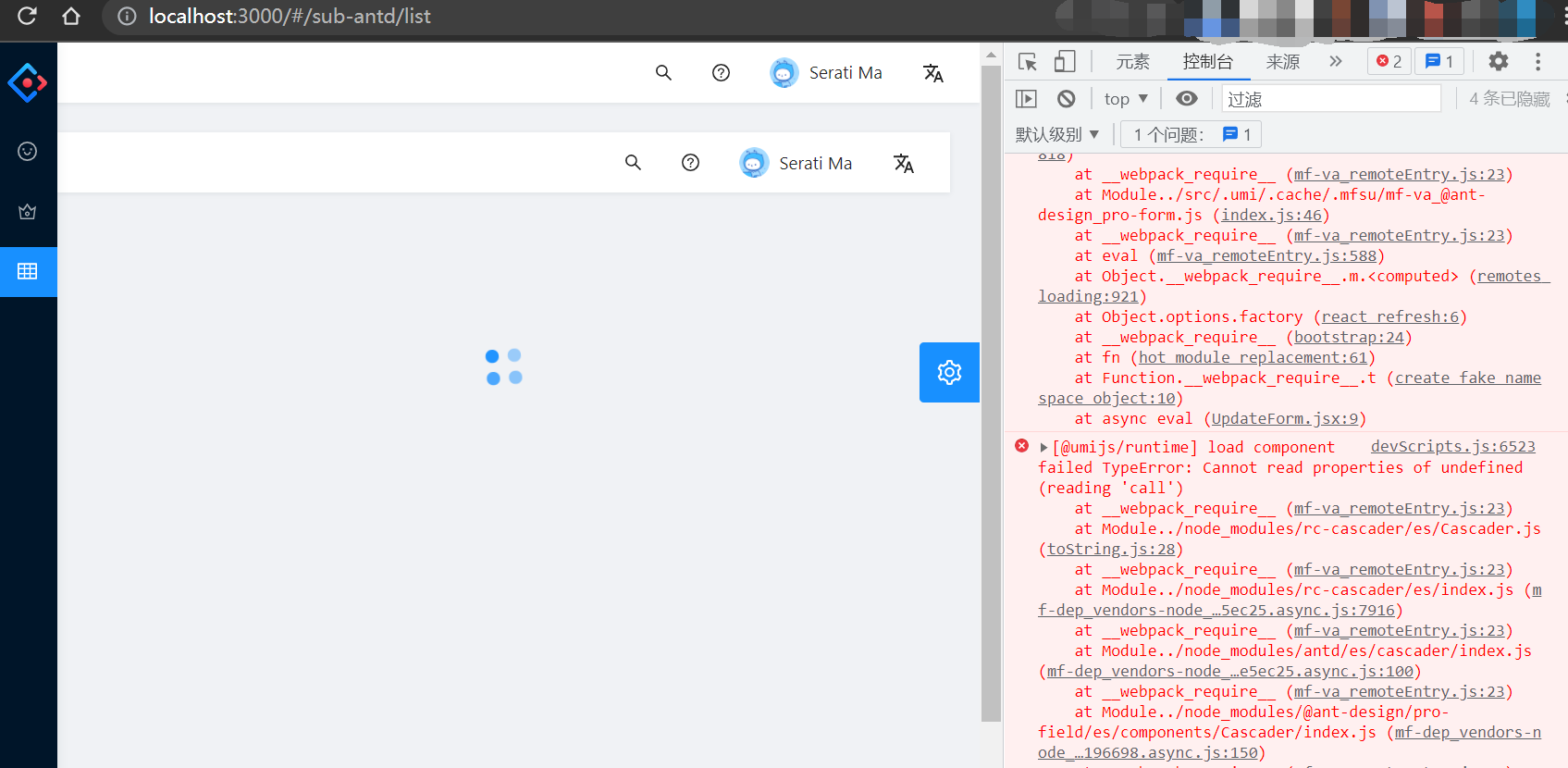 【疑问】多个管理台通过微前端聚合时，[@umijs/runtime] load component failed · Issue #782 · umijs/plugins · GitHub