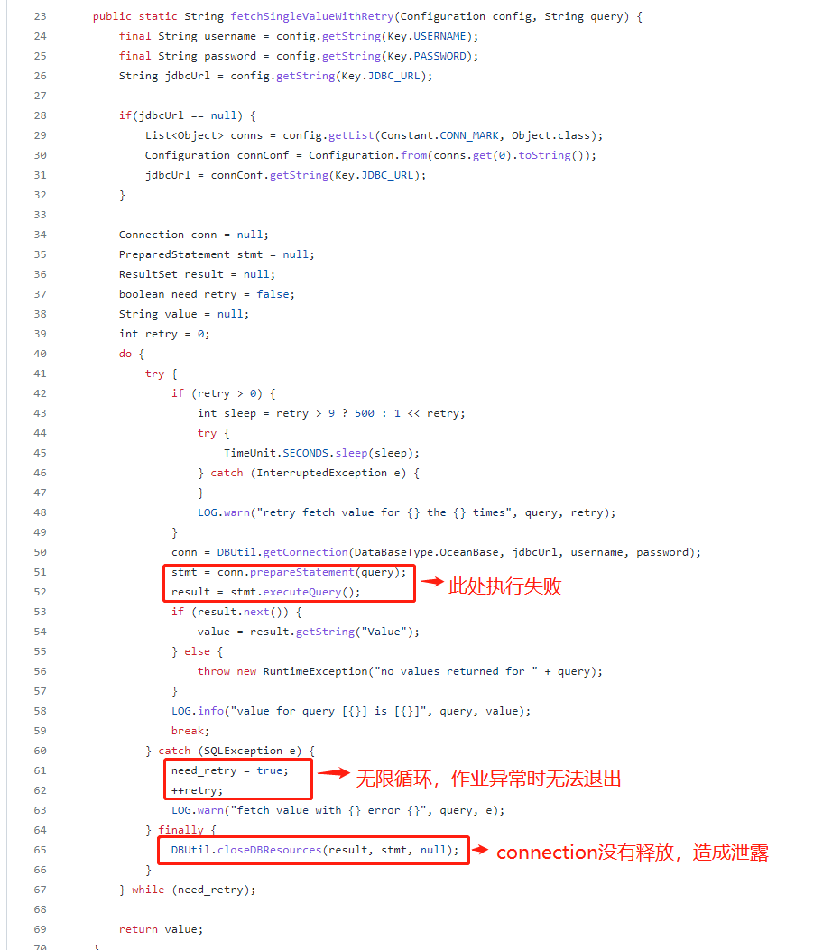 Bug:oceanbasev10writer存在db Connection泄露缺陷,请修复 · Issue 1700 · Alibabadatax · Github