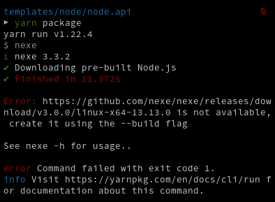 Stuck at Node Compilation Step · Issue #751 · nexe/nexe · GitHub