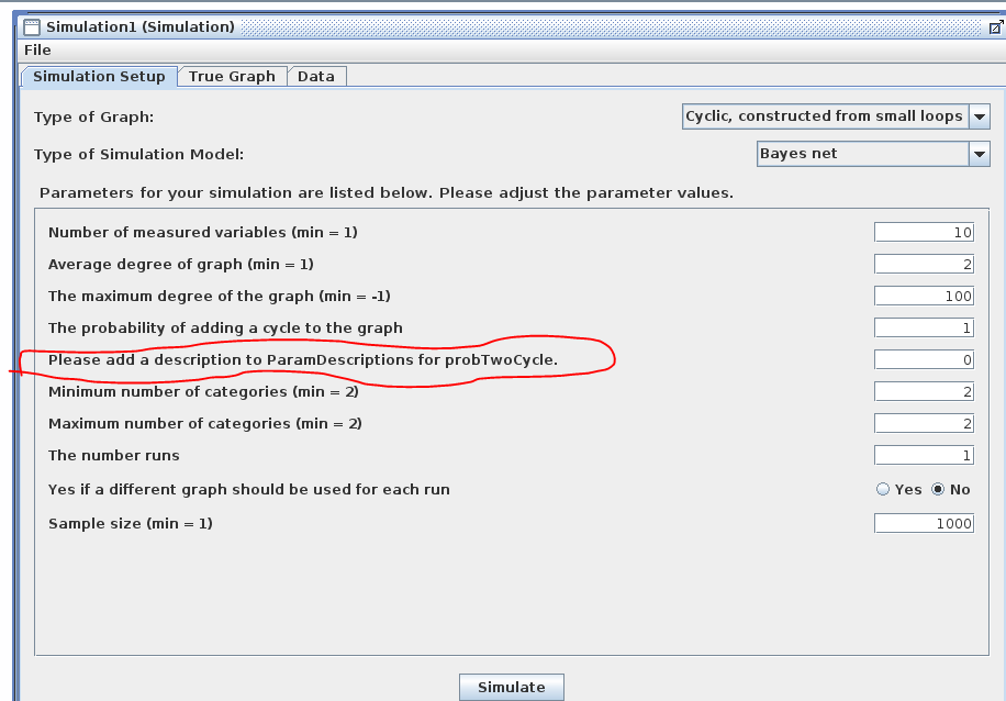 Missing parameter description for probTwoCycle · Issue #687 · cmu-phil/tetrad · GitHub