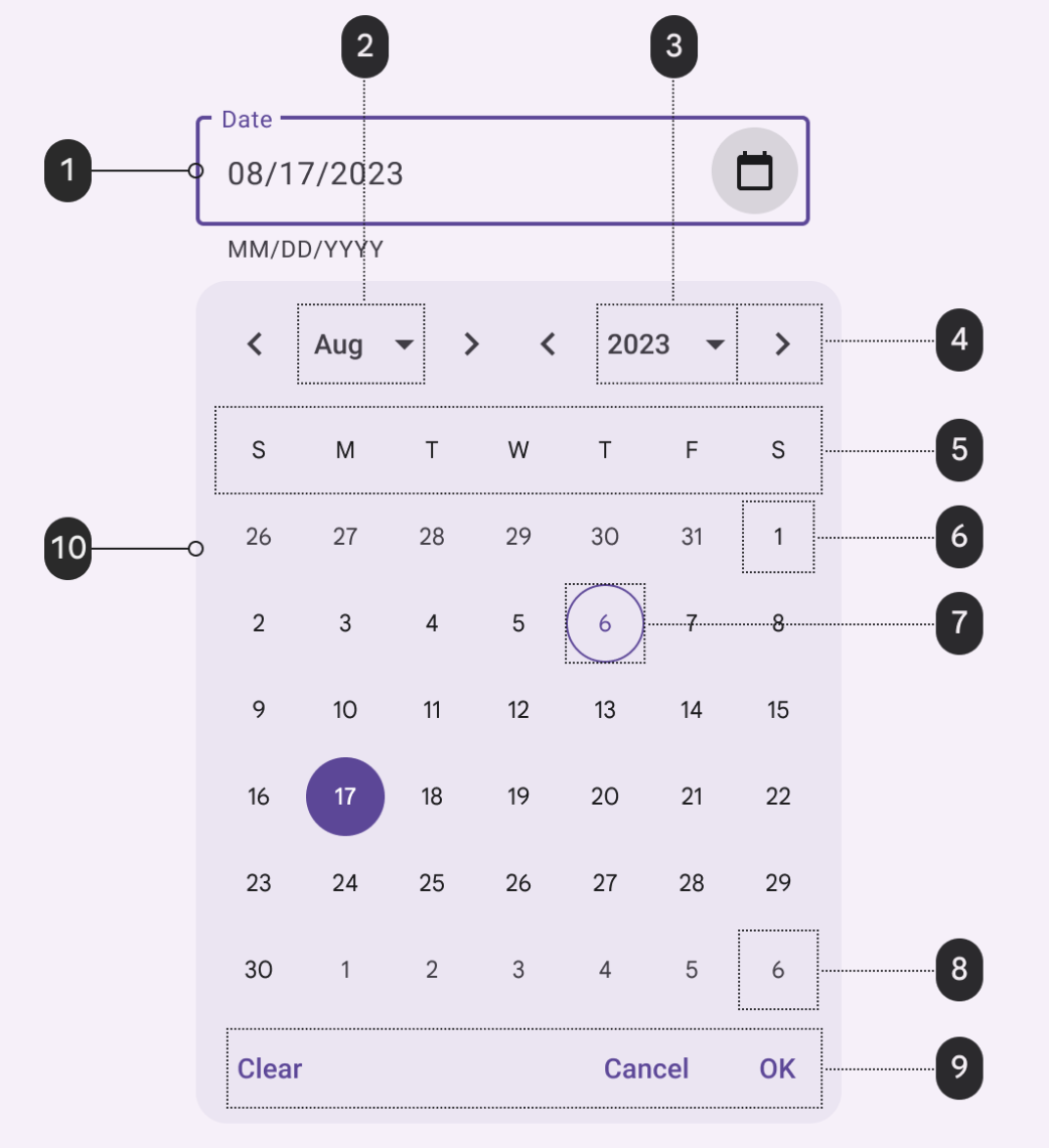 Support For M3 Docked DatePicker Issue 114088 Flutter flutter