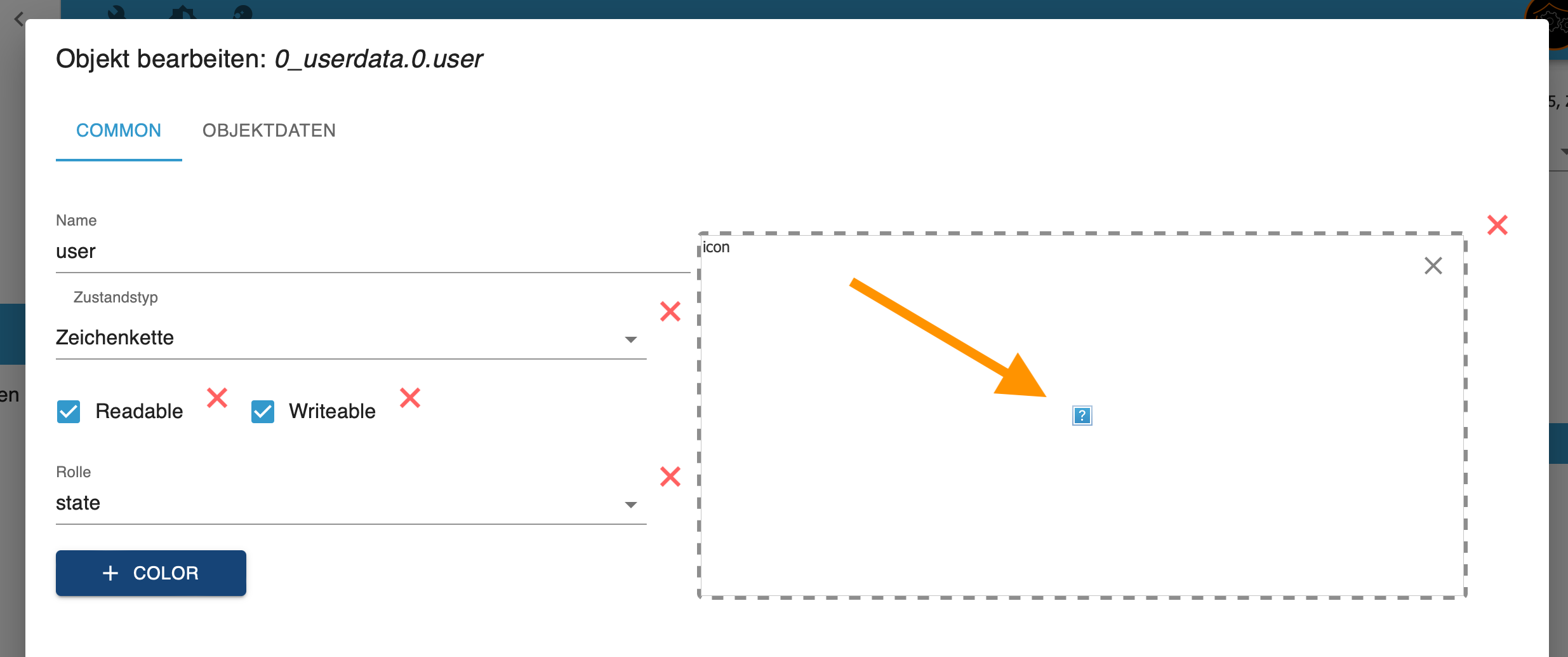Missing icon placeholder in object edit dialog · Issue #1767 · ioBroker/ioBroker.admin · GitHub