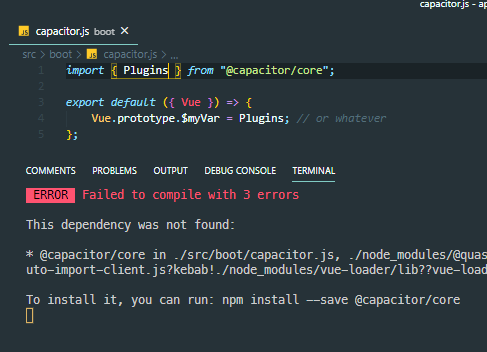 Allow use capacitor package in web · Issue #7925 · quasarframework ...