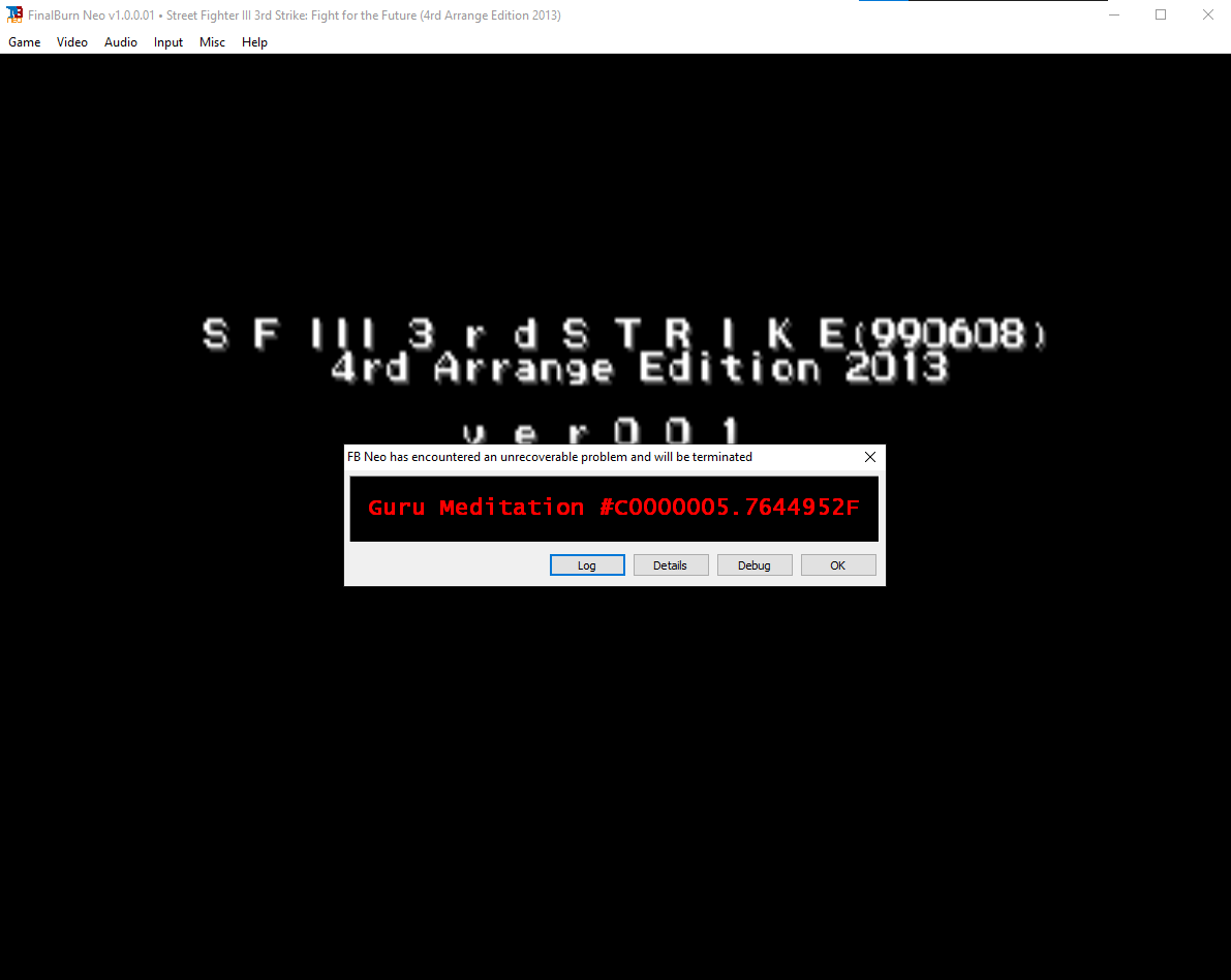 crash upon attempting to search for cheats · Issue #621 · finalburnneo/FBNeo · GitHub