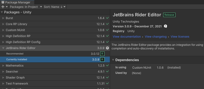 Unity Rider Plugin Unusable in 2021.2.13f1 · Issue #2287 · JetBrains/resharper-unity · GitHub