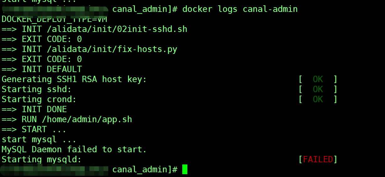 Canal Admin Docker(Canal Admin QuickStart) 中 使用内部数据库方式docker Canal Admin启动失败 · Issue #3942 ...
