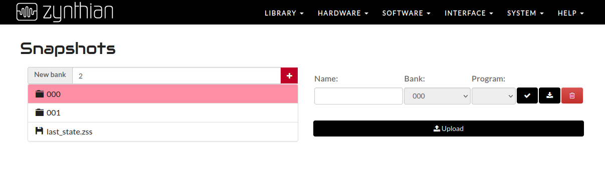 2109 stable - Snapshots web interface doesn't show snapshots · Issue #515 · zynthian/zynthian ...