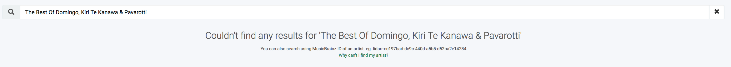 Not finding existing MBID items - Album + Compilation or Soundtrack · Issue #488 · Lidarr/Lidarr ...