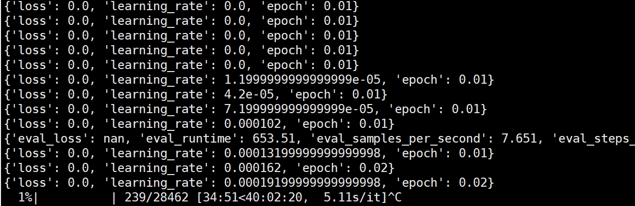 多进程跑出现loss为0，eval loss为nan · Issue #319 · ymcui/Chinese-LLaMA-Alpaca · GitHub