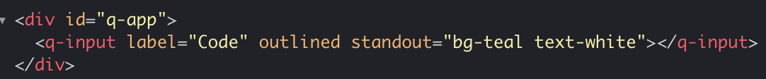 q-input standout text colour customisation is ignored when outlined is used · Issue #7711 ...