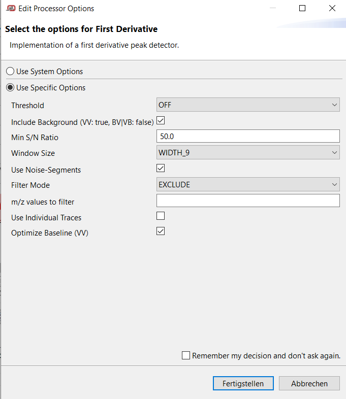 First derivative peak detector with different options · Issue #103 · OpenChrom/openchrom · GitHub