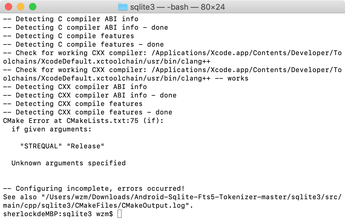 Compile Error For Ios Platform · Issue 2 · Tangxiaolv Android Sqlite Fts5 Tokenizer · Github