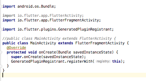 MainActivity cannot be cast to io.flutter.app.FlutterActivity · Issue #4 · jonasbark/flutter ...