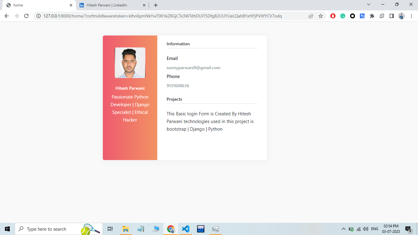 GitHub - hiteshparwani/djangologinform
