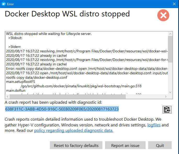 Can't start docker after moved the vhdx to another drive · Issue #8107 · docker/for-win · GitHub