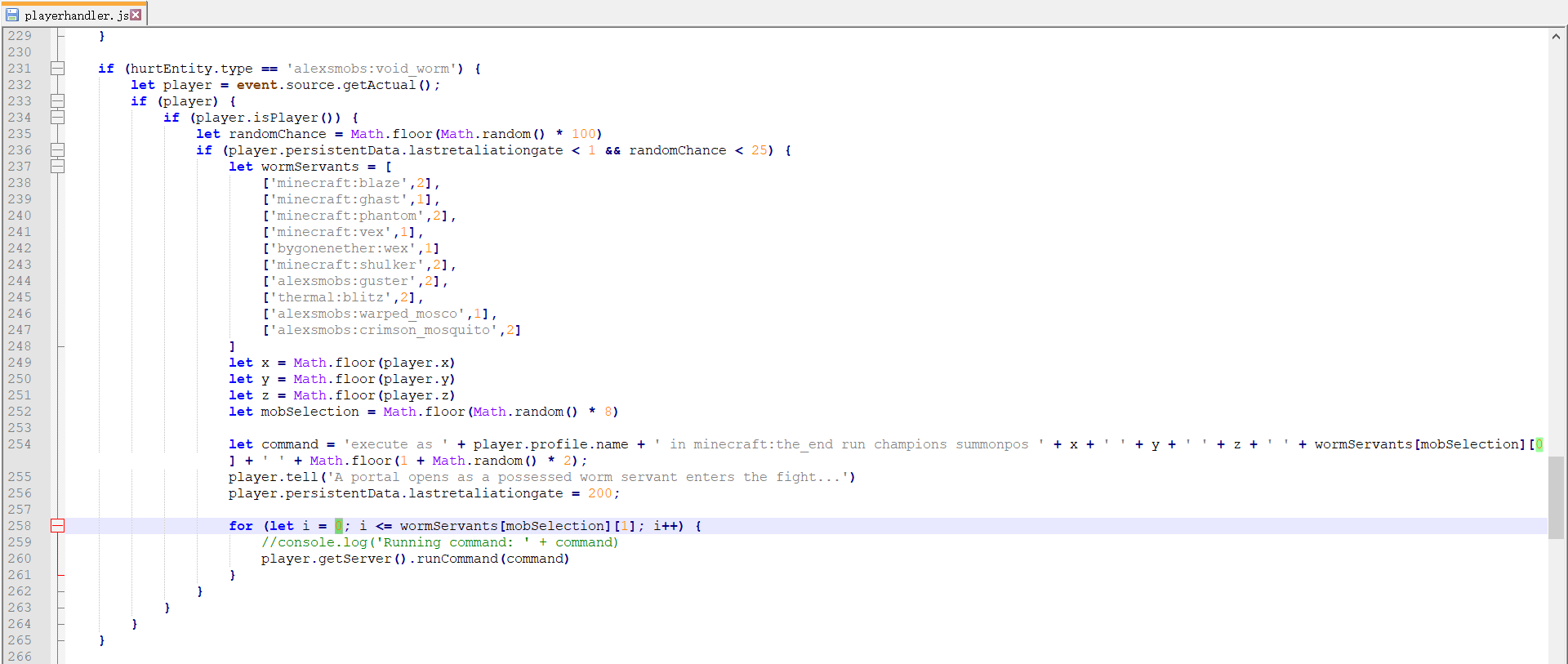 [Bug]: When a player into the end, logging again, the kubejs reports an ...