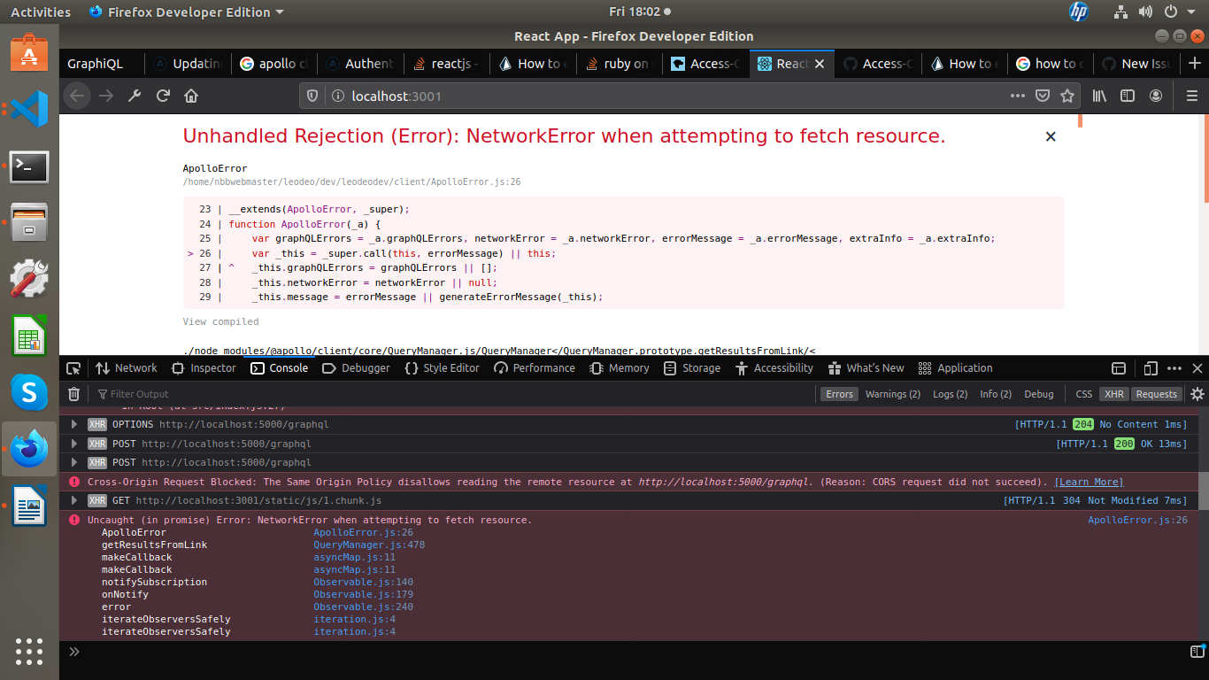 refetchQuery on a mutation causing CORS error · Issue #6462 · apollographql/apollo-client · GitHub