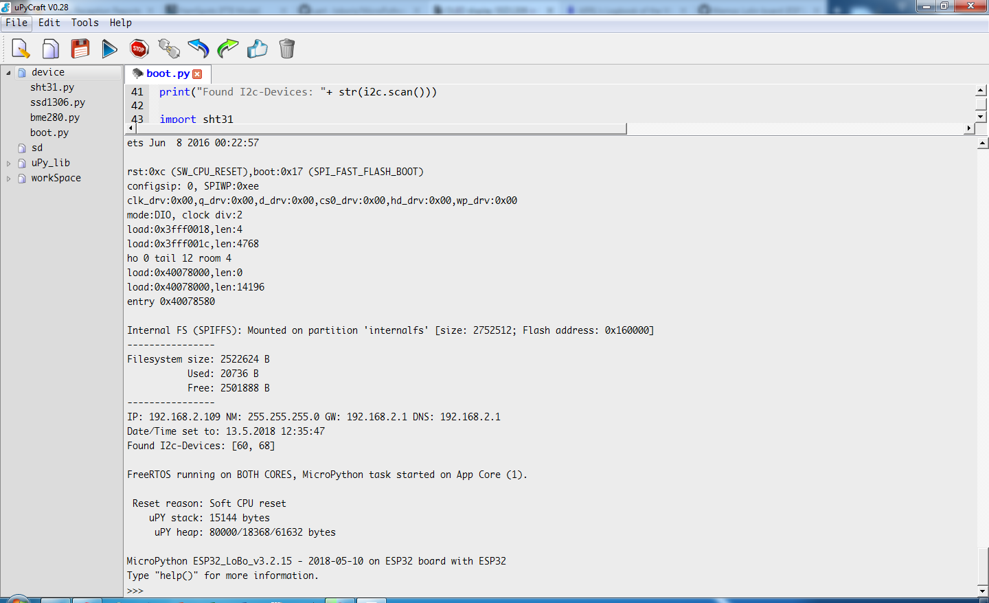 Garbage at Output since v0.29 · Issue #13 · DFRobot/uPyCraft · GitHub