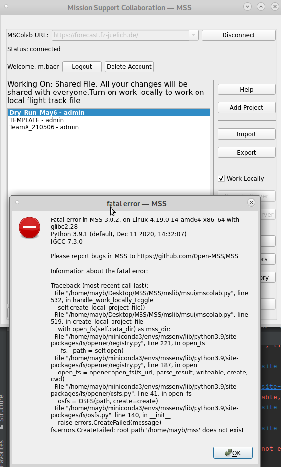 Fatal error when working locally without ~/mss folder · Issue #900 · Open-MSS/MSS · GitHub