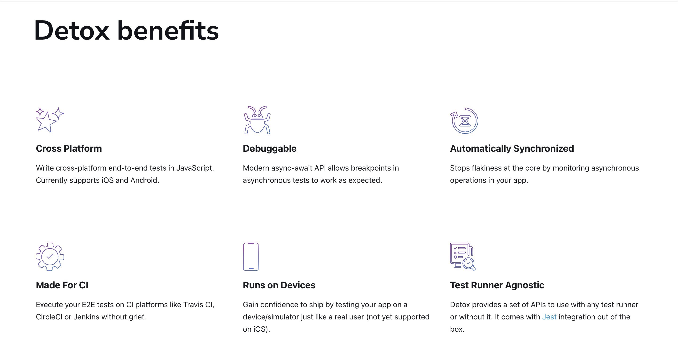 [Website] Refactor "Detox benefits" component (JSX→MD) · Issue #3839 · wix/Detox · GitHub