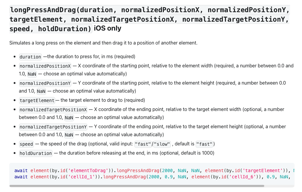 Implement element(...).longPressAndDrag() on Android · Issue #4003 · wix/Detox · GitHub