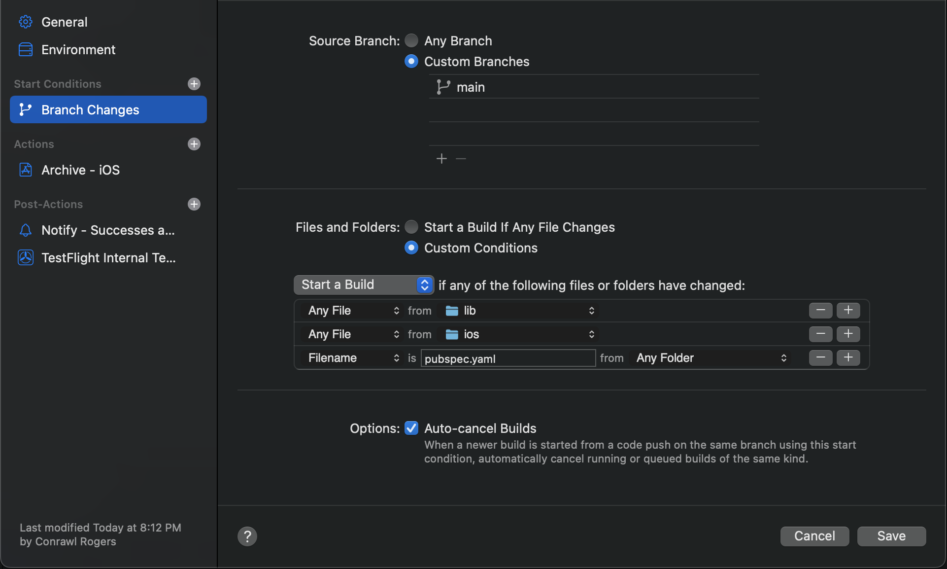 Document how to build and distribute Flutter apps with Xcode Cloud continuous integration ...