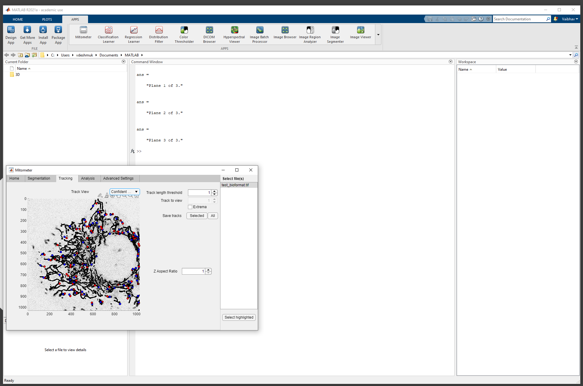 Analysis tab empty when running on MATLAB 2021a · Issue #5 · aelefebv/Mitometer · GitHub