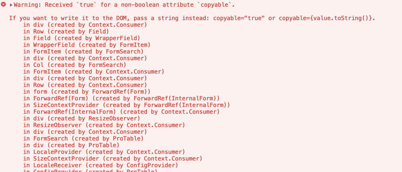 🐛[BUG] type="form" 的时候，Received `true` for a non-boolean attribute `copyable`. · Issue #643 ...
