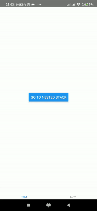 Rn 4 Transition Of Closing Nested Stack Is Not Smooth While Nested Stack Is Hiding Bottom Tab 
