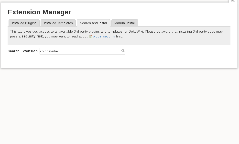 Extension Manager is not consistent it seems · Issue #2965 · dokuwiki/dokuwiki · GitHub