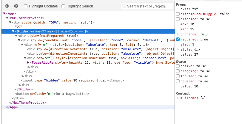 [Slider] does not update state value if min, max, value props are ...