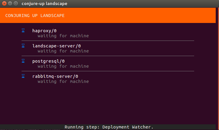 Landscape install waiting status 16.04 conjure-up · Issue #844 · conjure-up/conjure-up · GitHub