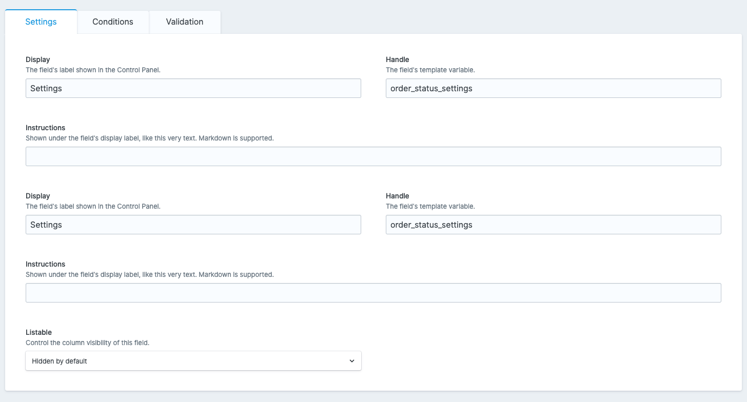 Custom Fieldtype Properties Displayed Twice · Issue 1264 · Statamic Cms · Github