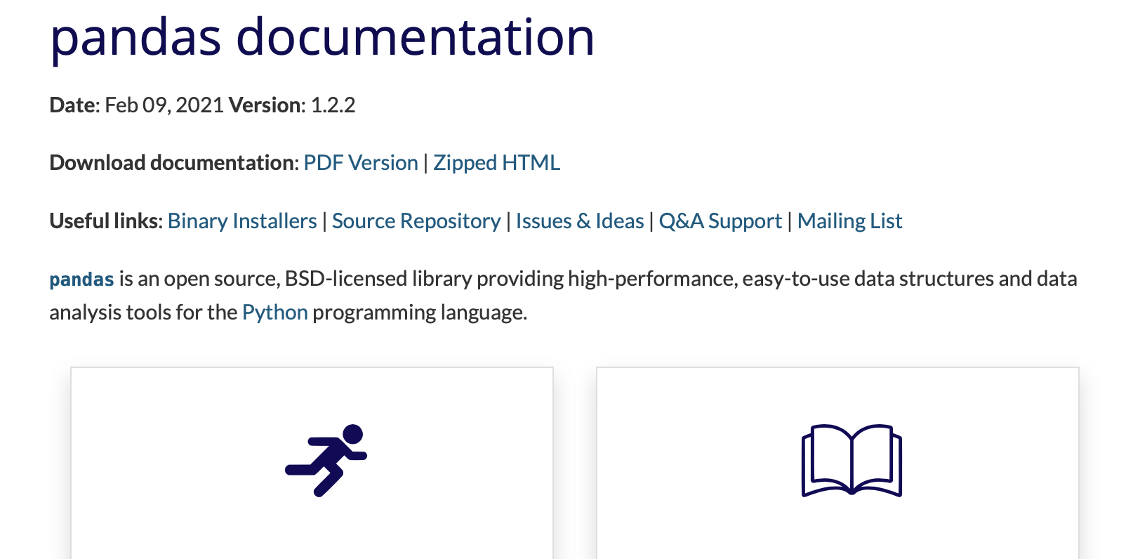 Hard to navigate docs front page, refguide link is missing · Issue ...