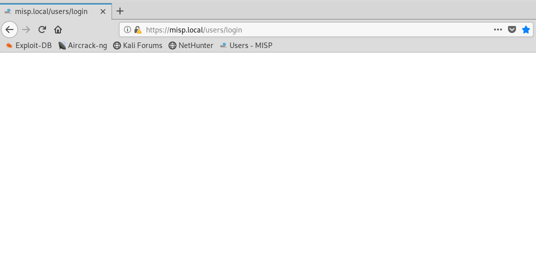 MISP Interface Blank - Unable to Login · Issue #4027 · MISP/MISP · GitHub
